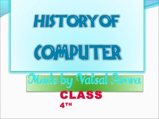 History Of Computers | PPT | Programming Languages | Computing