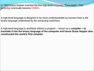 History Of Computers | PPT | Programming Languages | Computing
