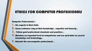 Computer Ethics and History Of computer .pptx