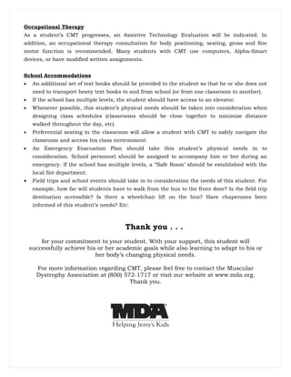 School Accommodation Recommendations C | DOC