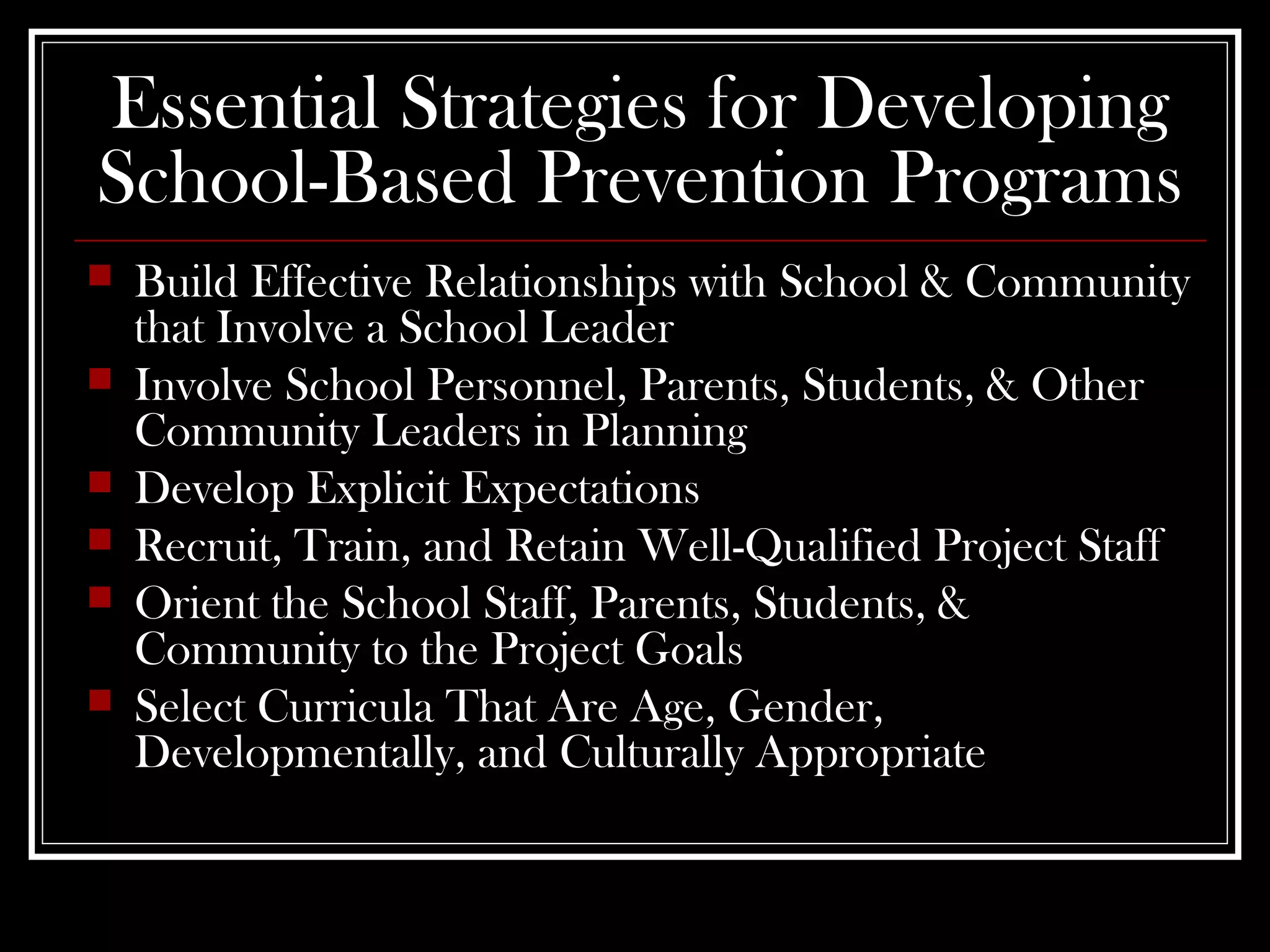 School based drug prevention | PPT