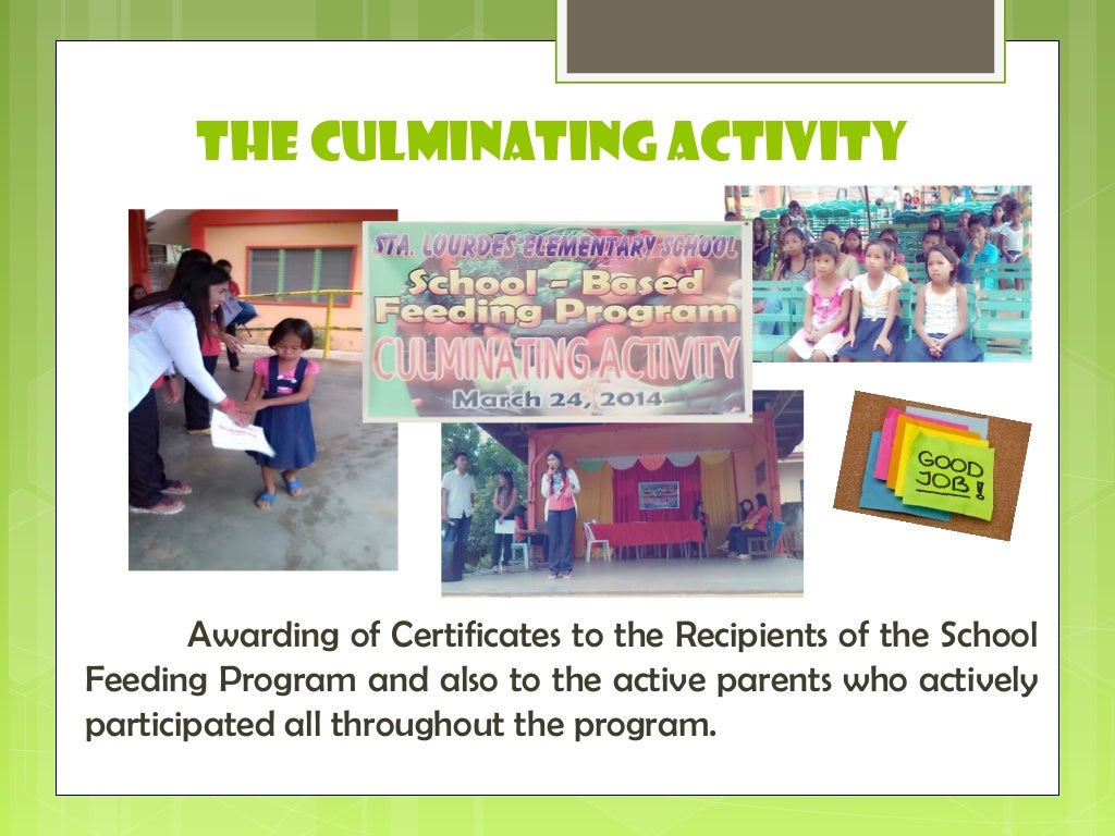 School based feeding program - best practices