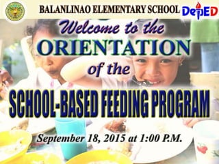School based feeding program | PPT
