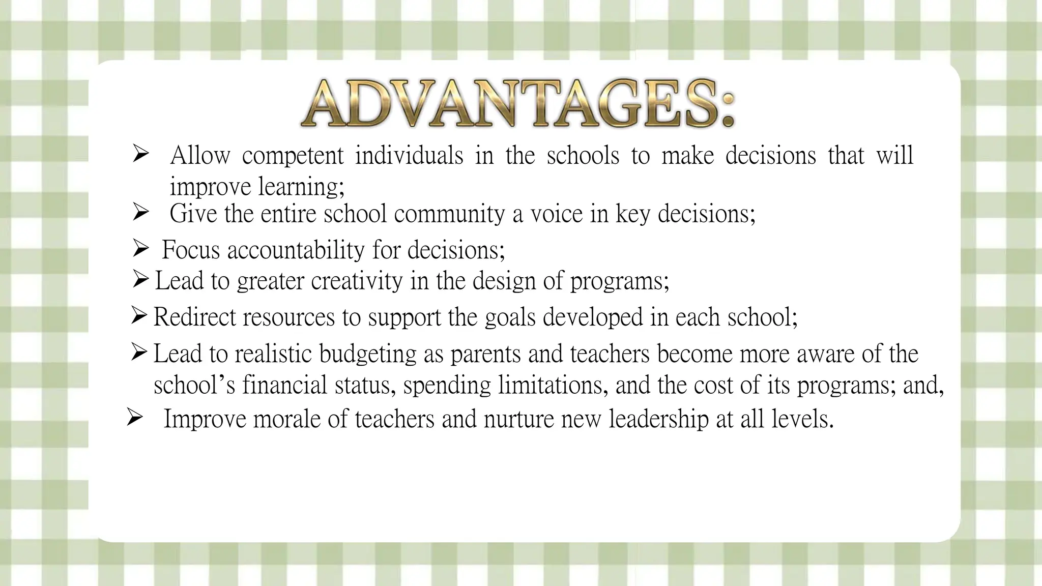 School-Based Management(SBM): Meaning, Advantages and Disadvantages ...
