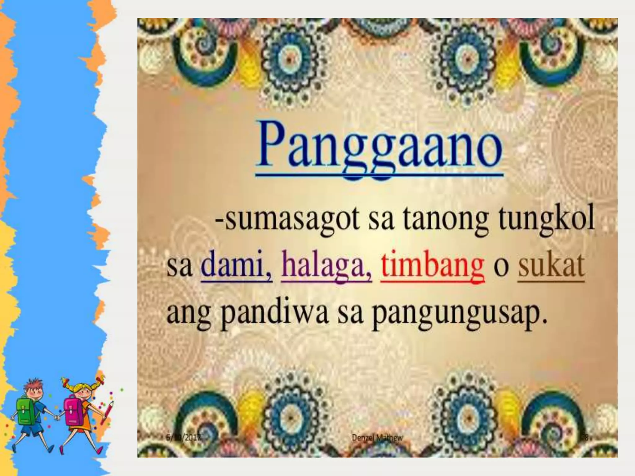 PANG-ABAY AT MGA URI NITO | PPTX