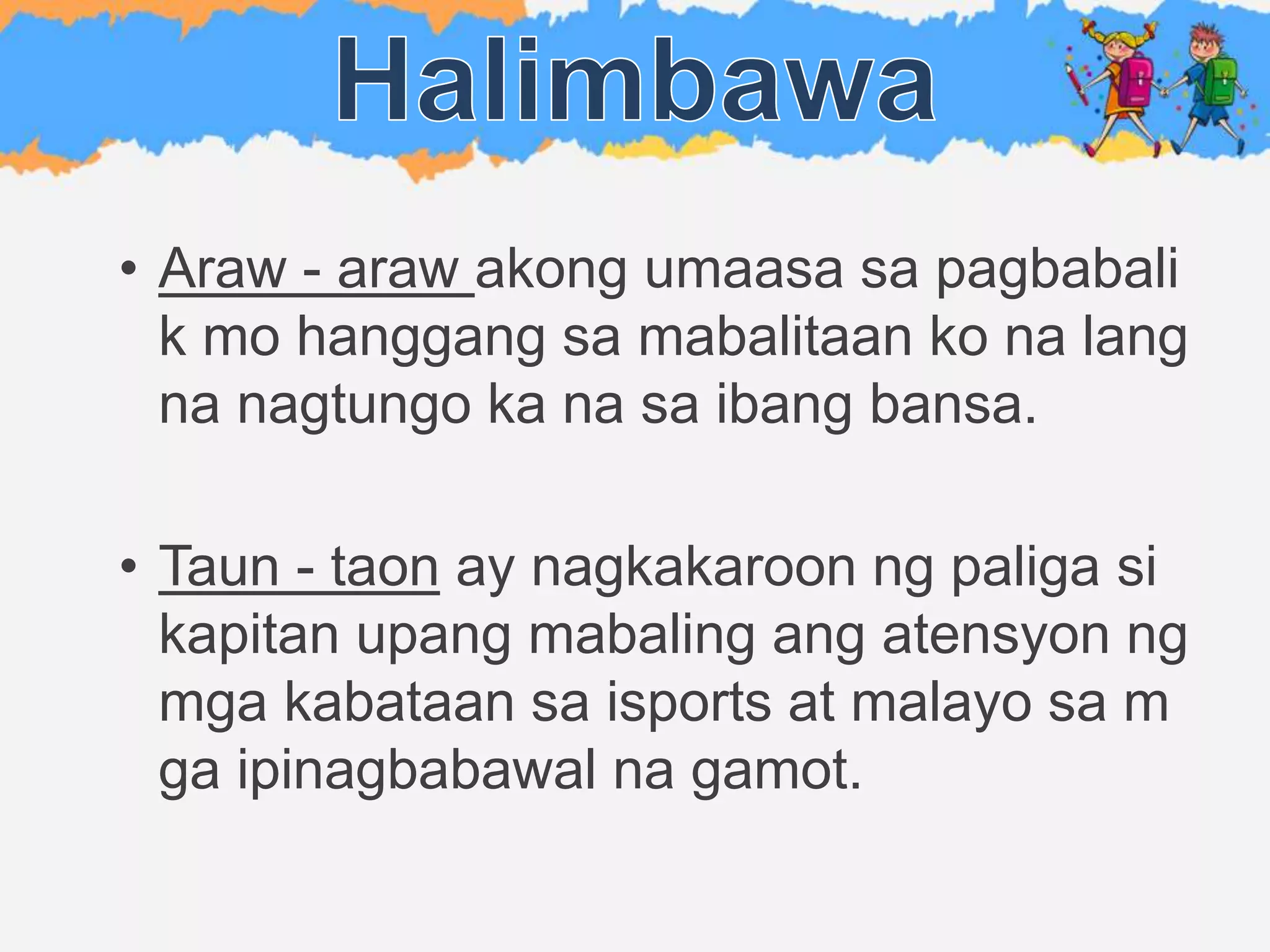 PANG-ABAY AT MGA URI NITO | PPTX