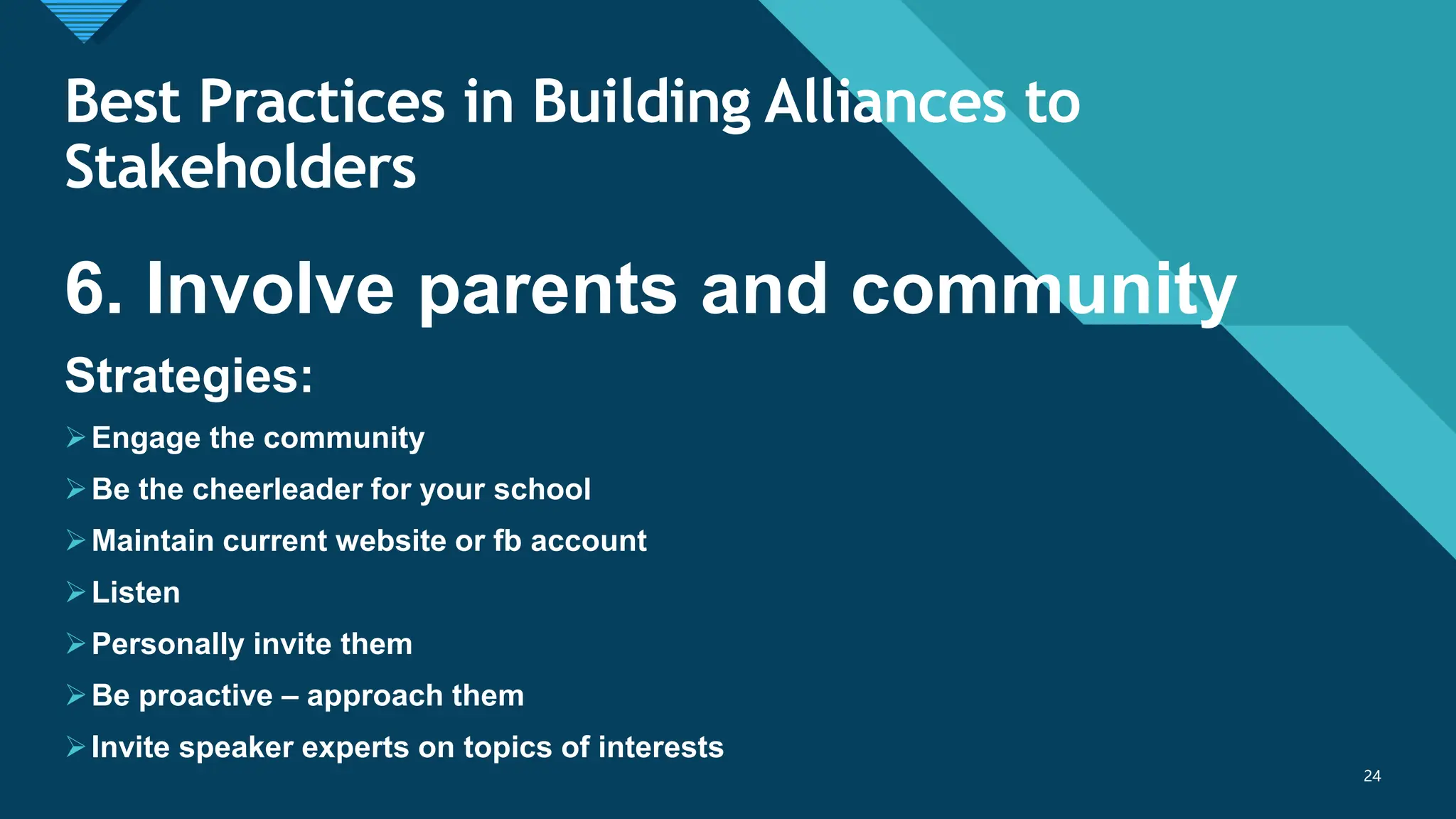 School-Community Leadership Best Practices in Building Alliances to ...