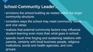 School-Community Leadership Best Practices in Building Alliances to ...