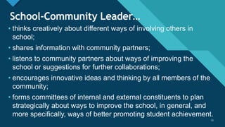 School-Community Leadership Best Practices in Building Alliances to ...