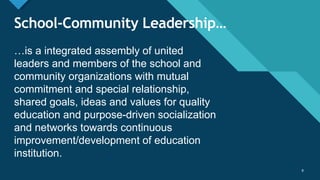 School-Community Leadership Best Practices in Building Alliances to ...