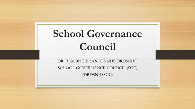 School-Governance-Council.pptx | Professional School | Postgraduate Education