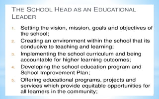 School leadership & governance report | PPTX