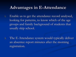 School Management System E Attendance Module | PPT
