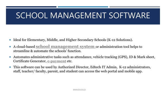 School management-system-software-erp-modules-features | PPT