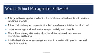 School management-system-software-erp-modules-features | PPT