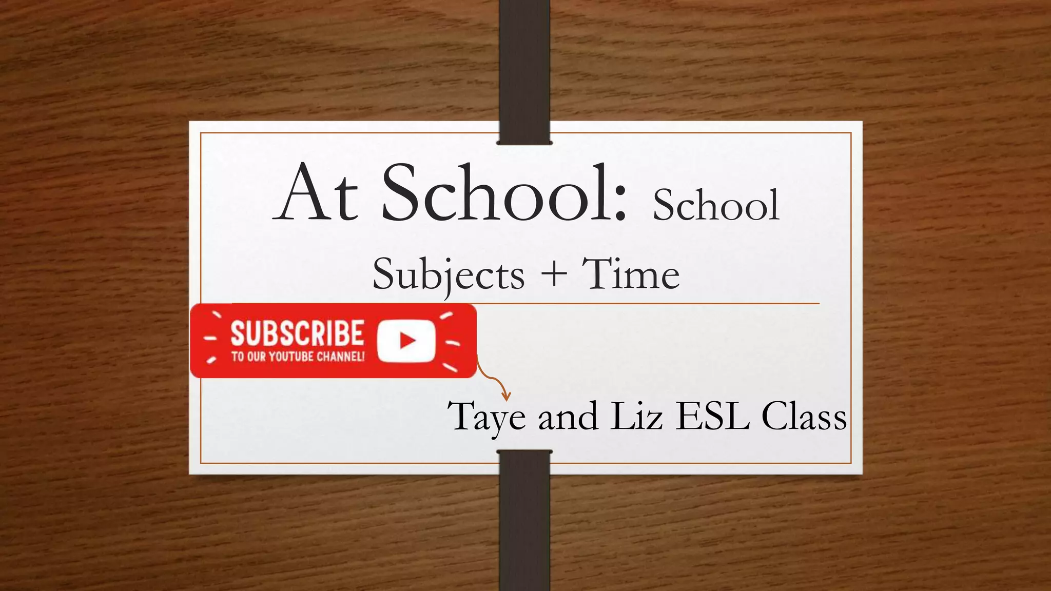 School Subjects-and-Time | PPTX