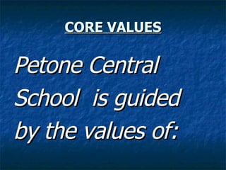 School Values | PPT