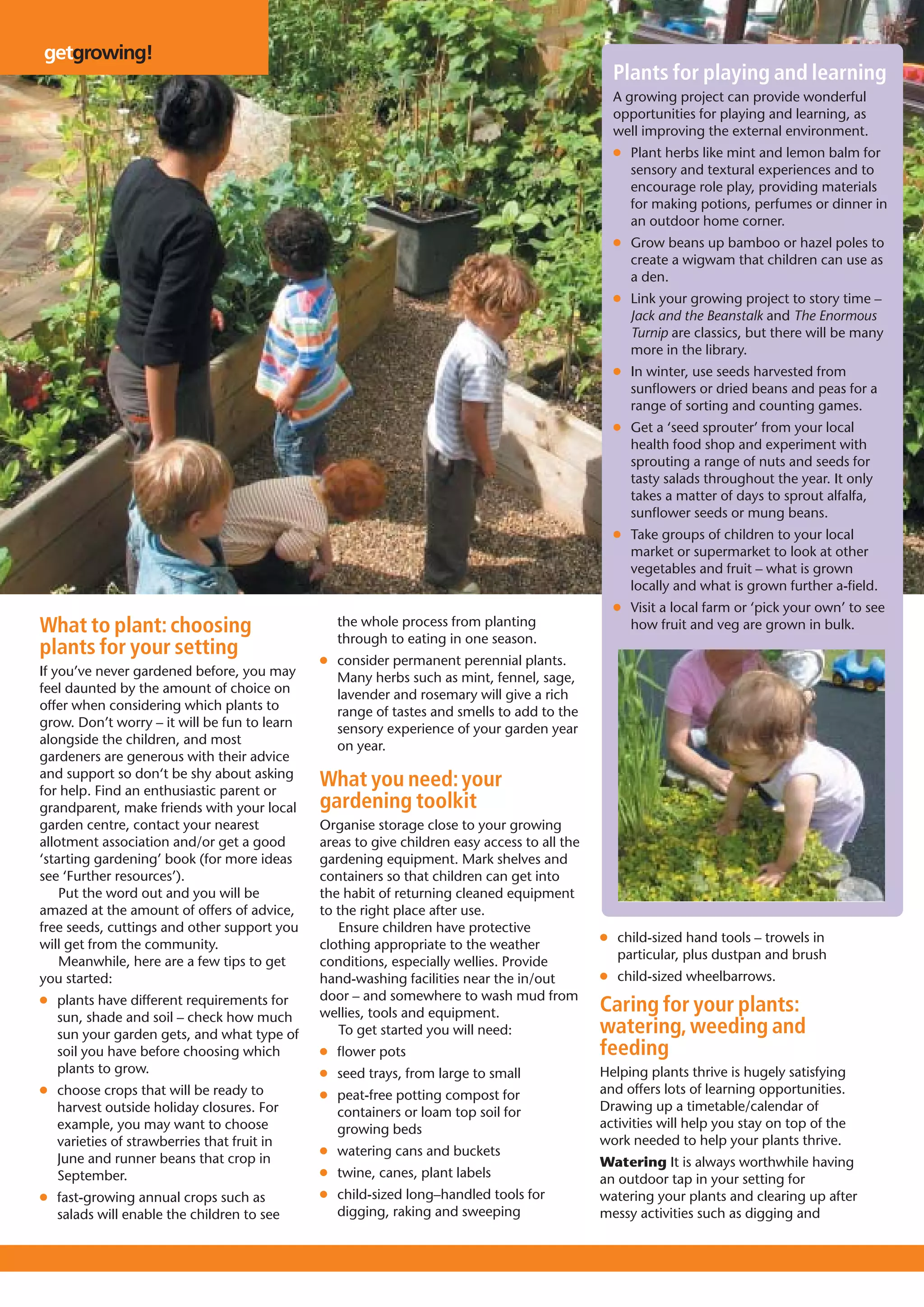 Get Growing - Organic Gardening for Children | PDF