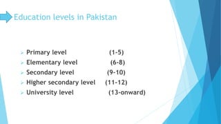 Assessment system at Elementary level in Pakistan. | PPTX