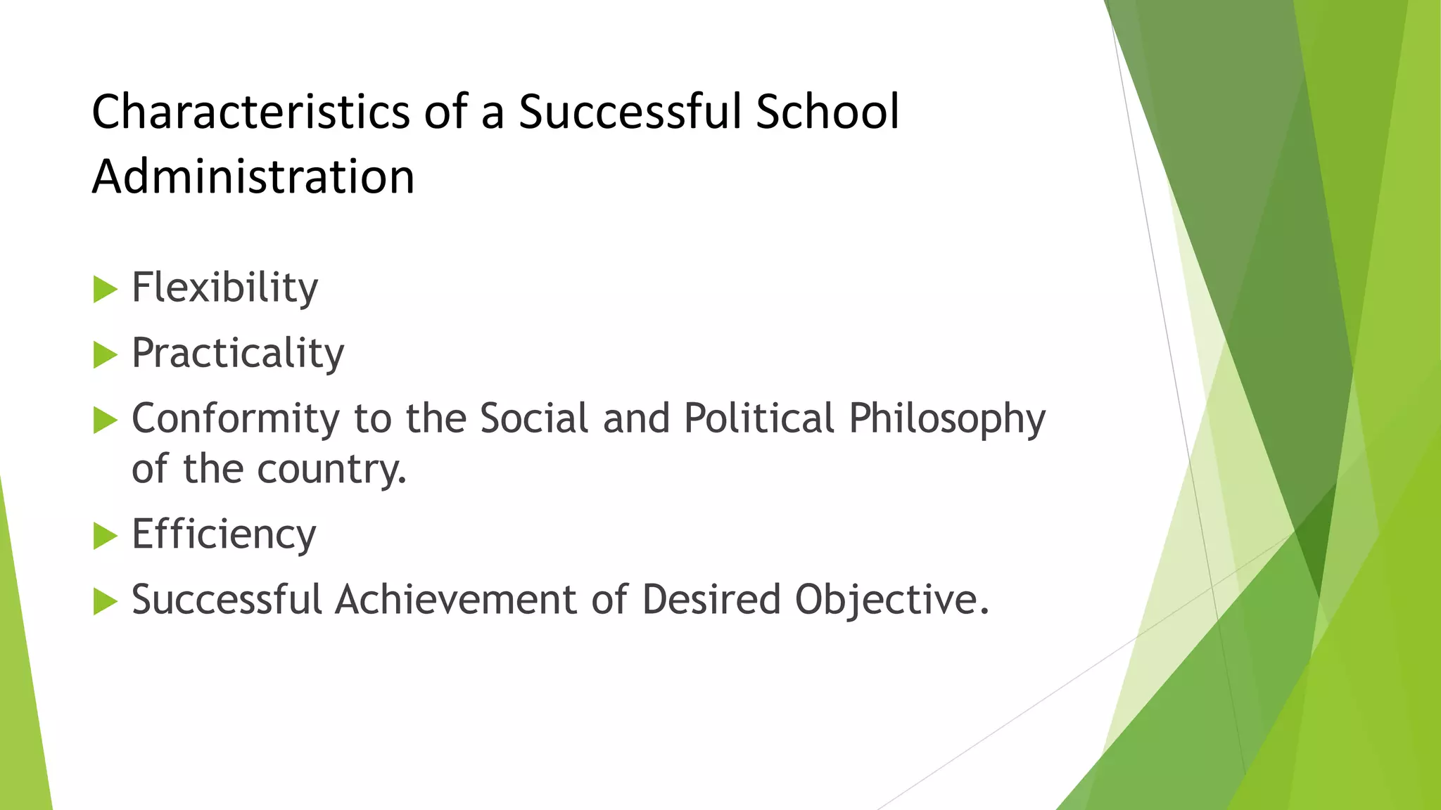 CHARACTERISTICS OF SCHOOL ADMINISTRATION | PPTX