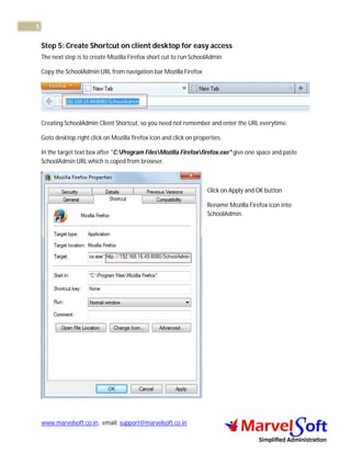MarvelSoft SchoolAdmin school software lan setup guide | PDF