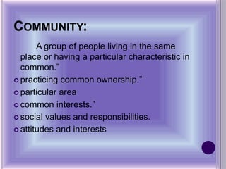 School and community | PPTX