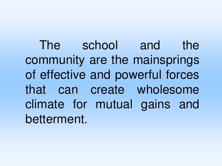 School and Community Relations