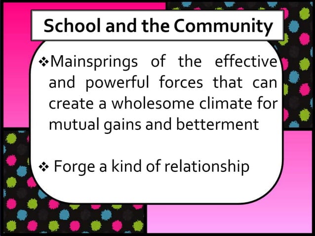 School and Community Relations | PPTX | Education
