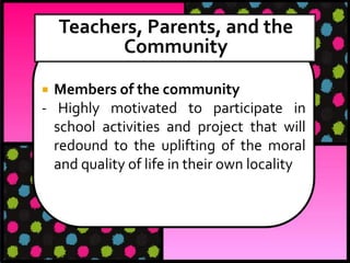 School and Community Relations | PPTX