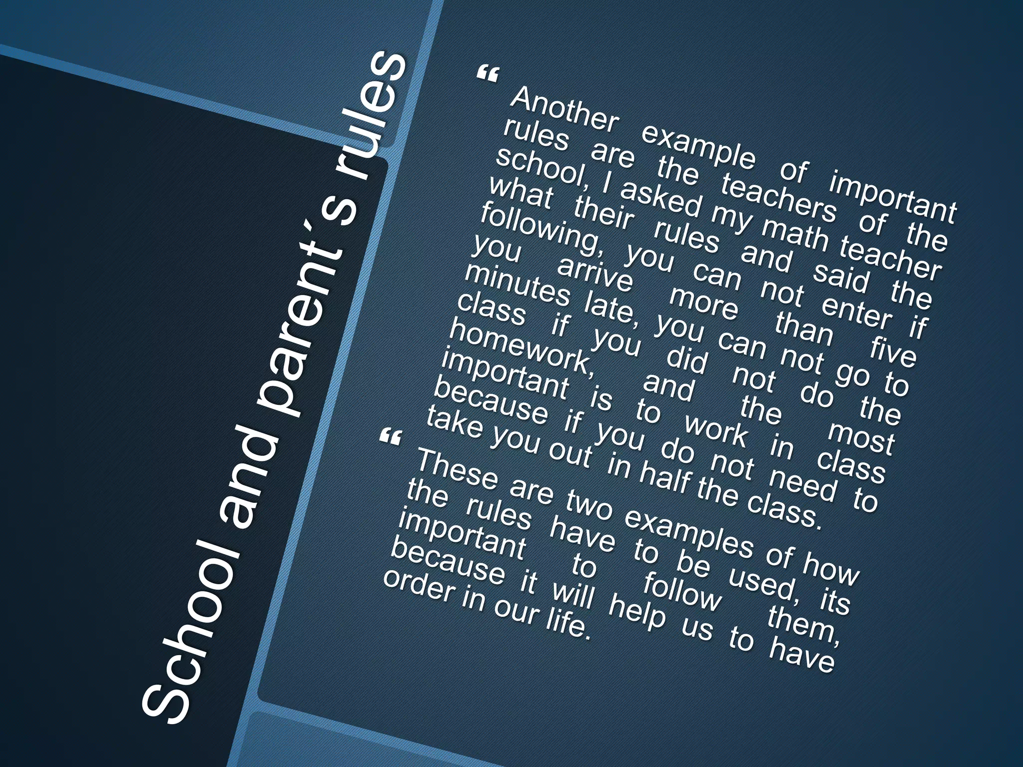 School and parent´s rules | PPTX