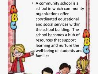 School as a hub for community services | PPTX