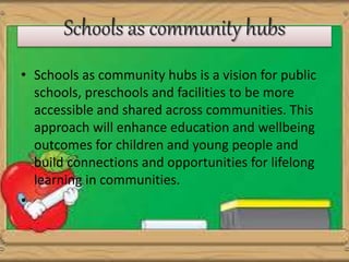 School as a hub for community services | PPTX