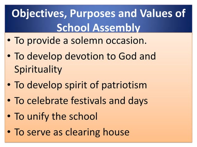 School assembly | PPT
