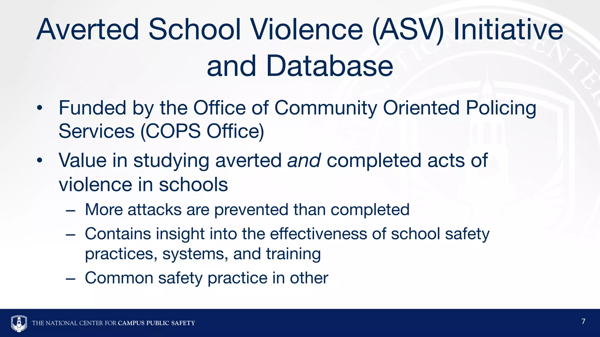 The Importance of Learning from Averted and Completed School Attacks | PPT