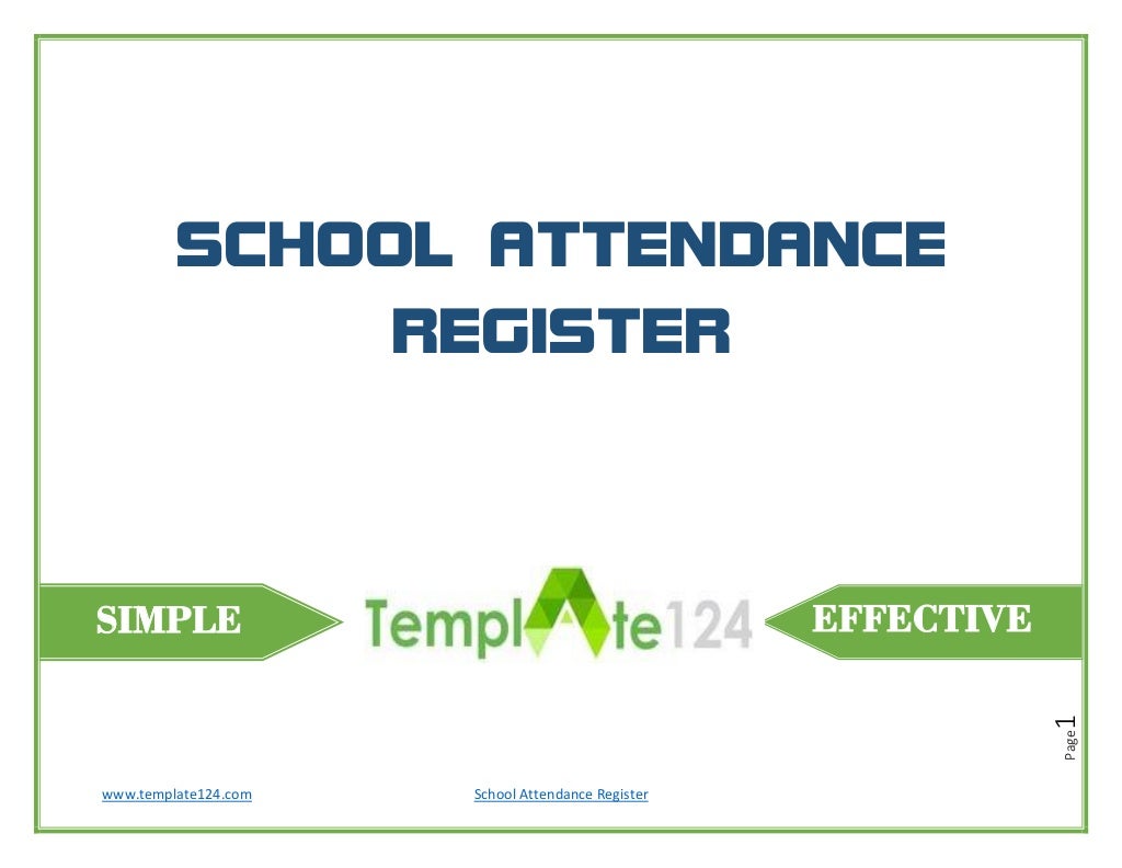School attendance register-Template124
