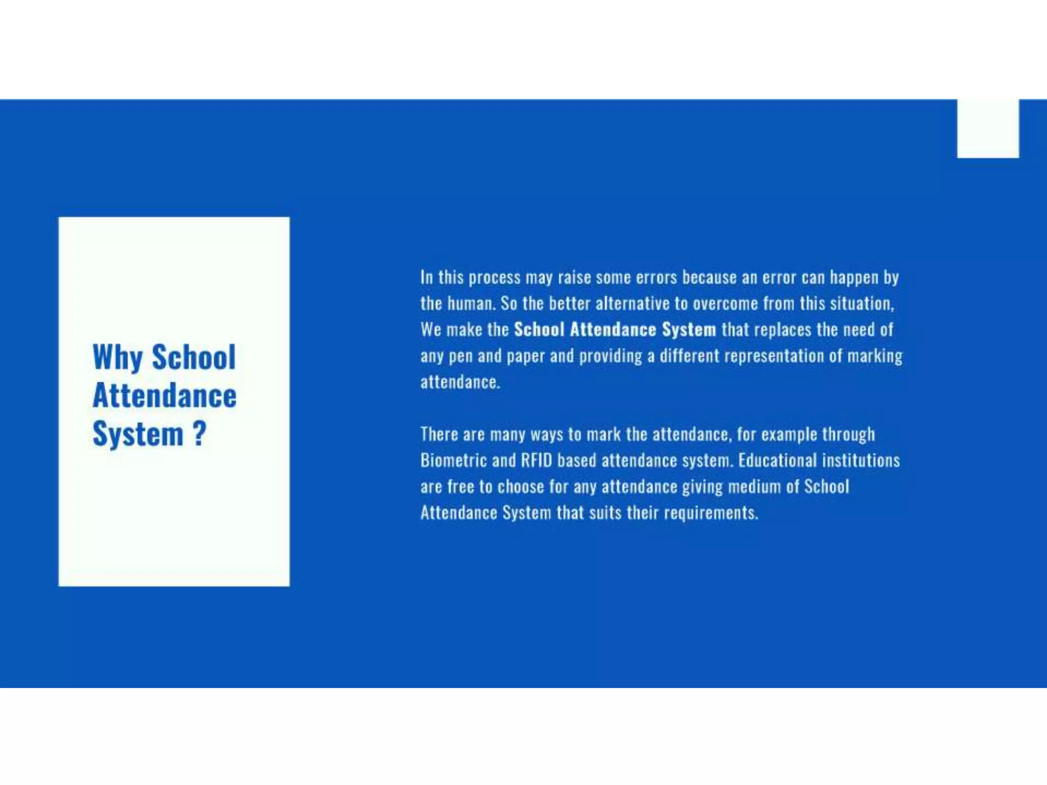 School attendance system | PPTX | Education