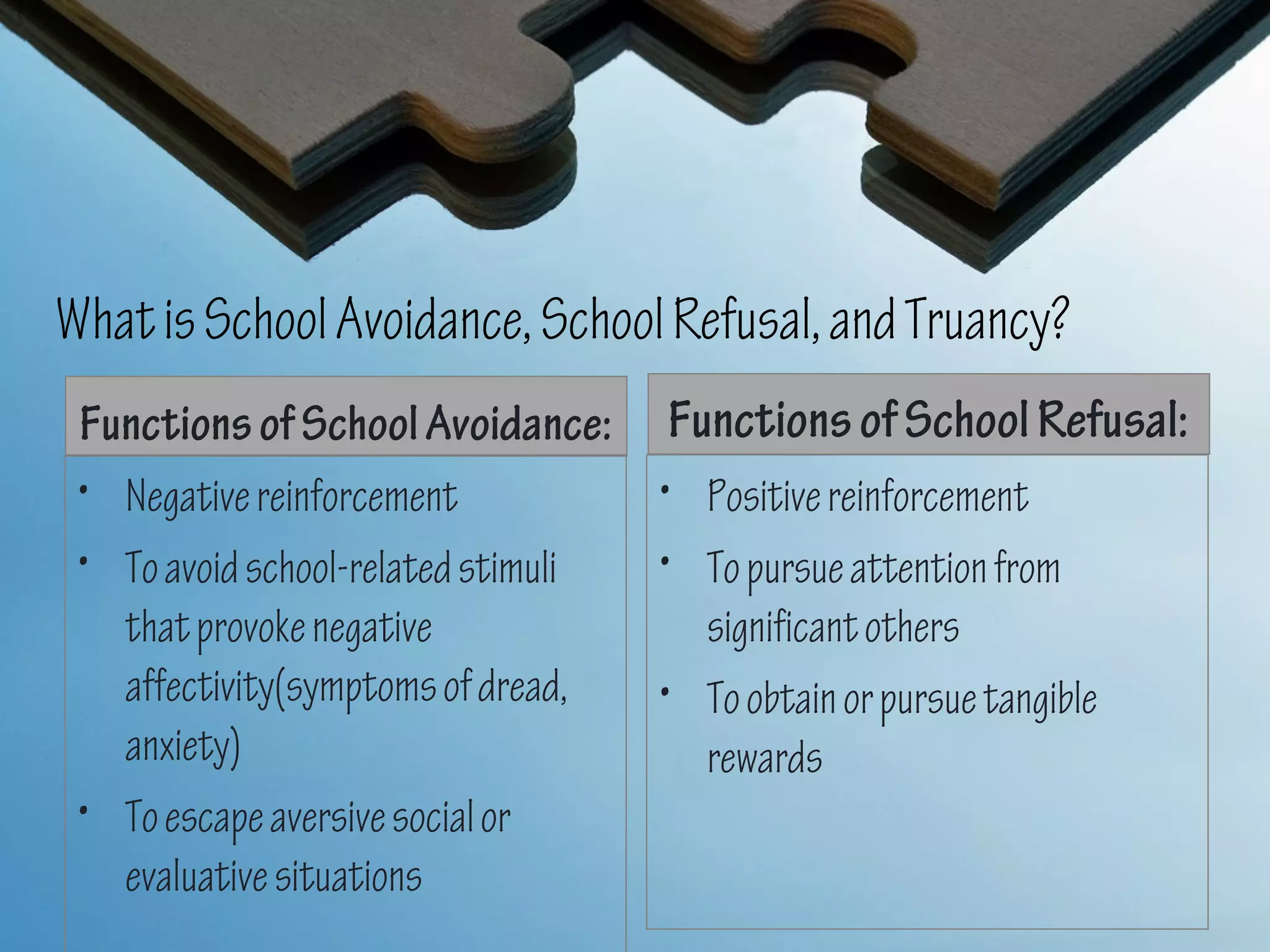 School Avoidance Refusal Truancy | PPT