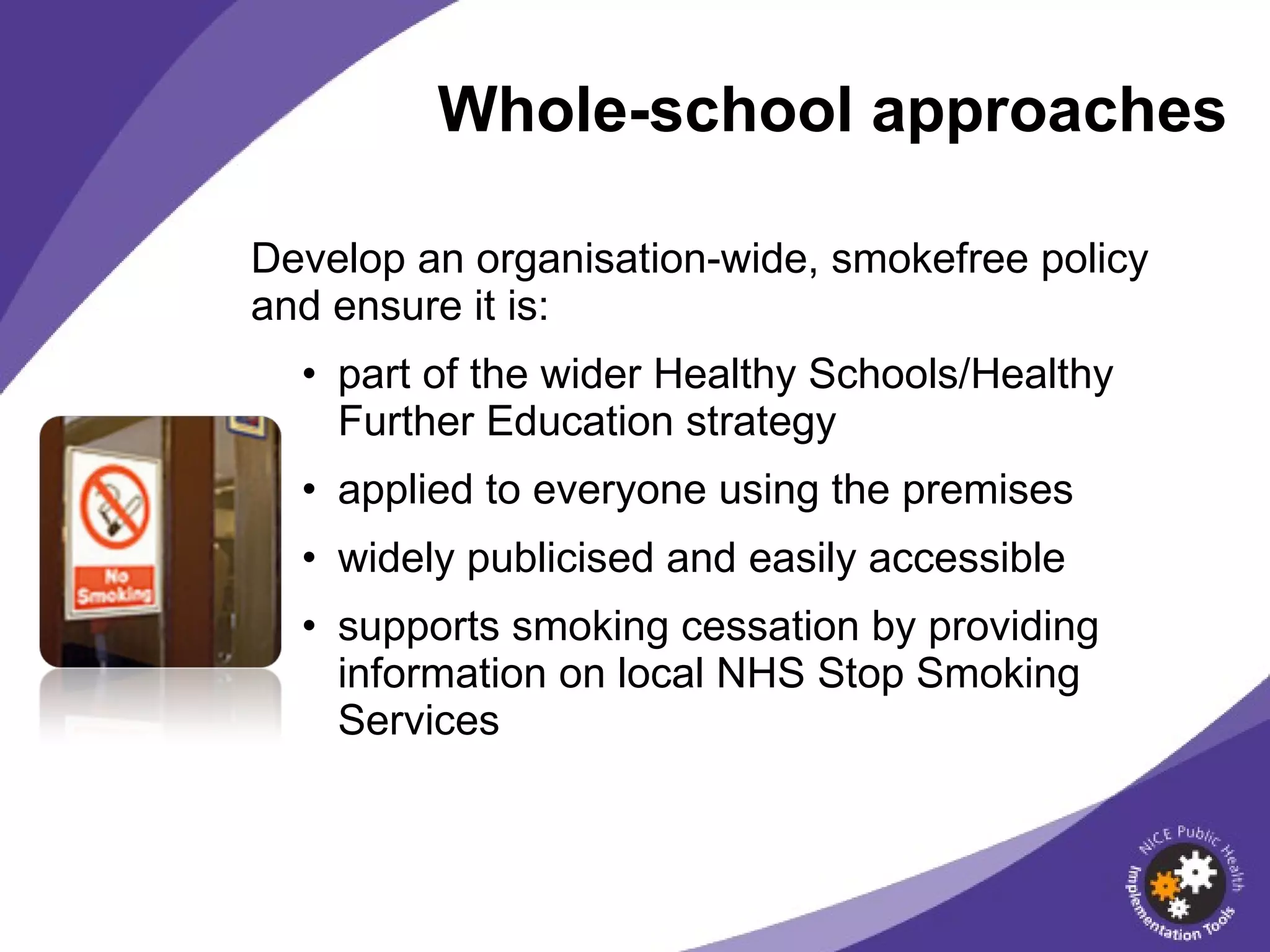 School-based interventions to prevent smoking | PPT