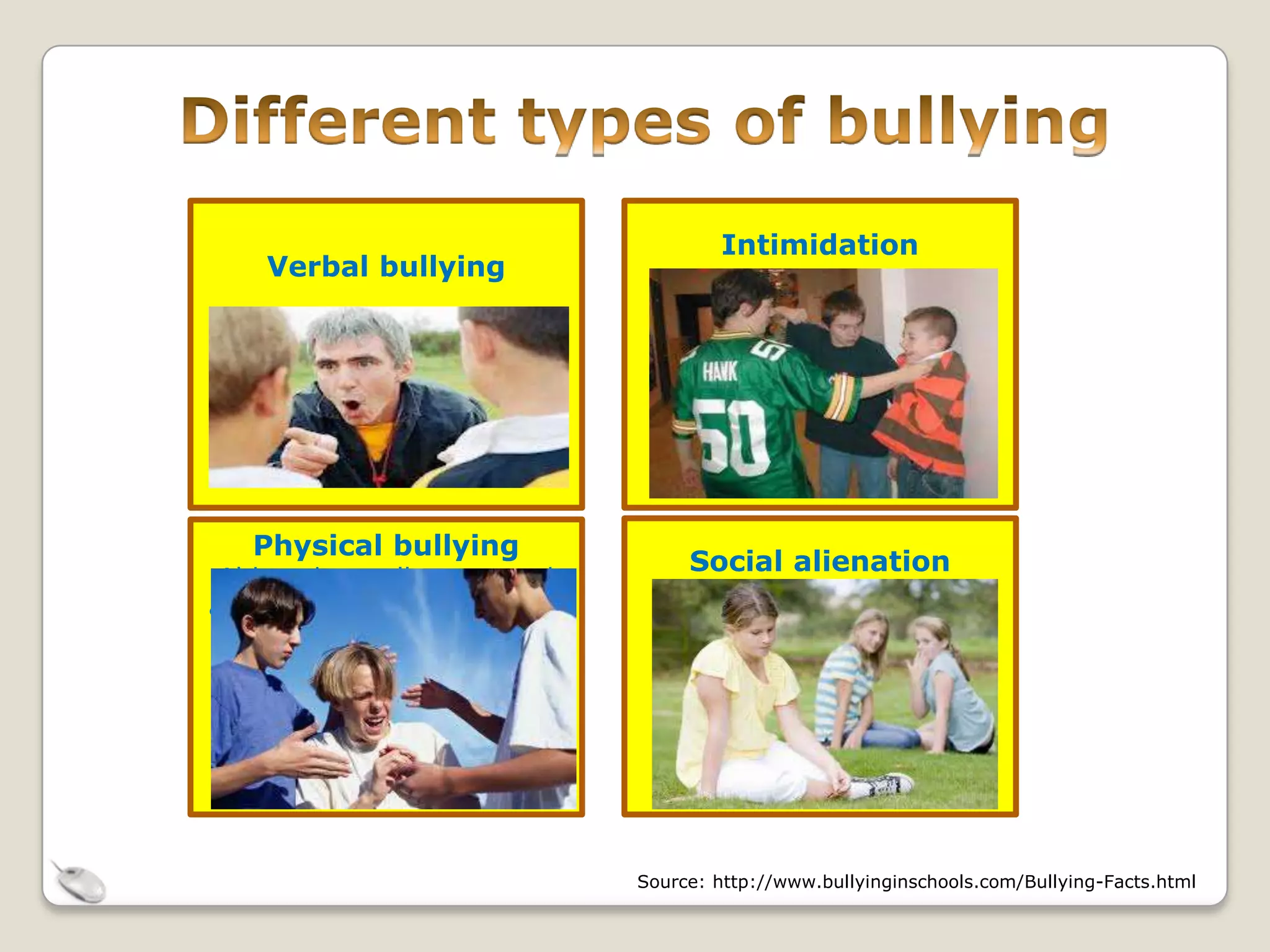 School bullying presentation | PPTX