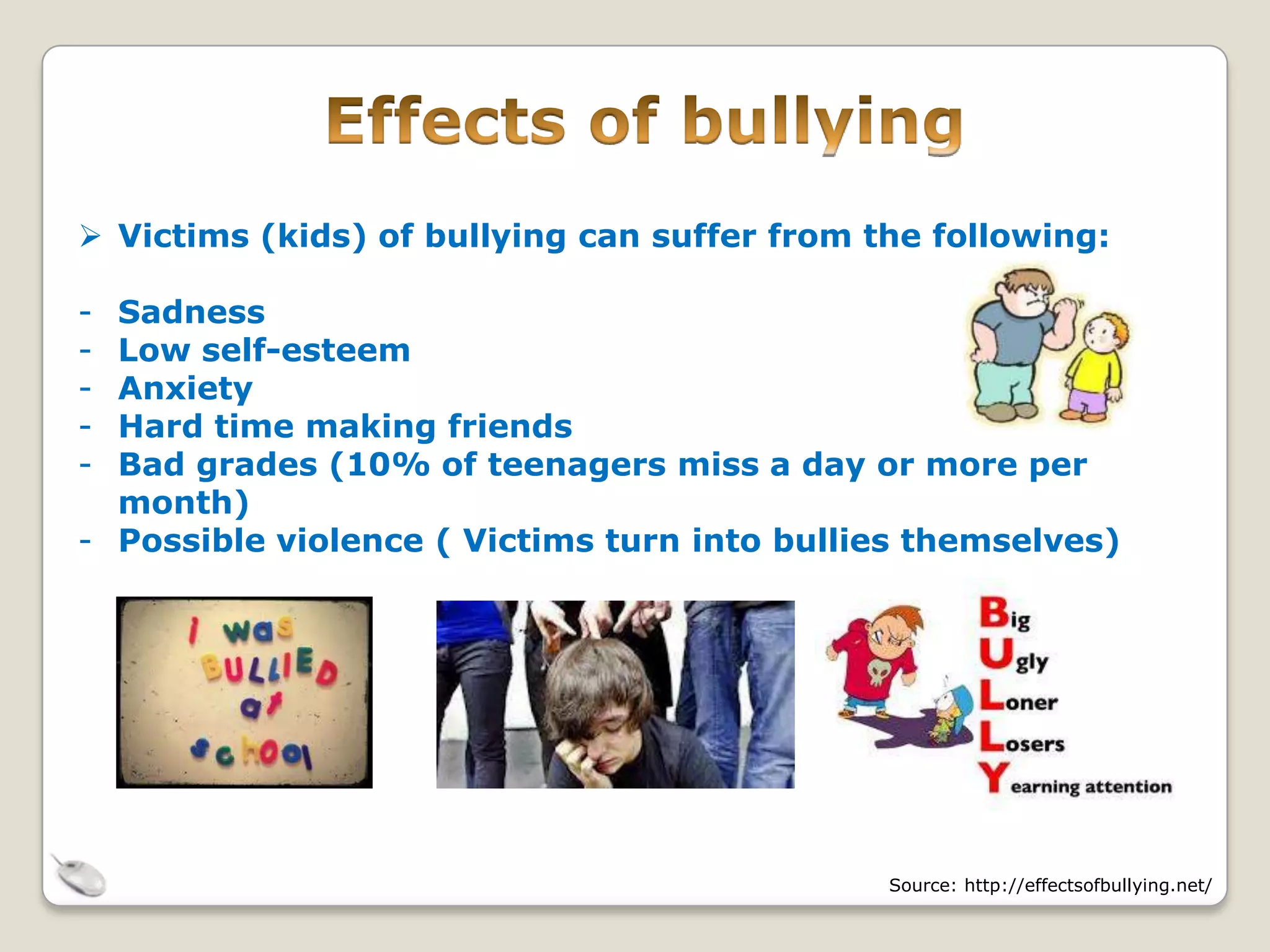 School bullying presentation | PPTX