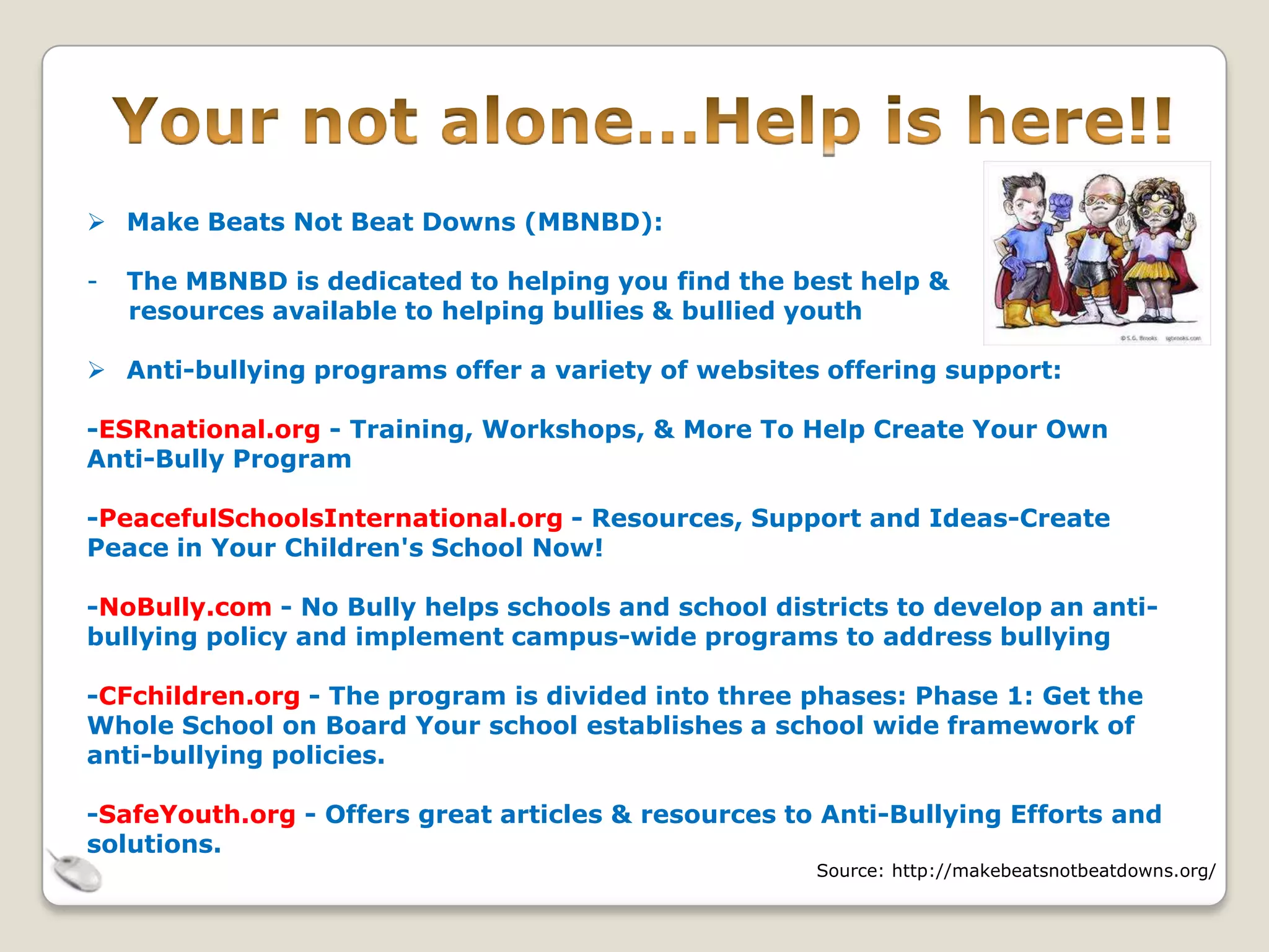 School bullying presentation | PPTX