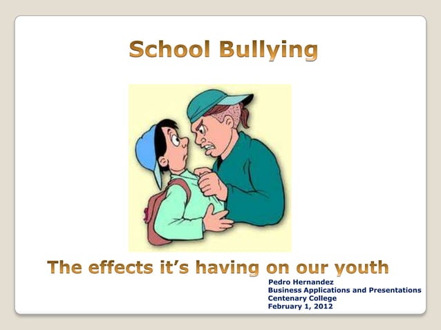 School bullying presentation | PPTX | Crime & Harmful Acts to ...