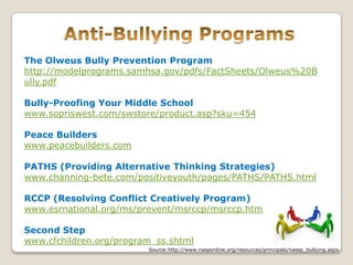 School bullying presentation | PPTX