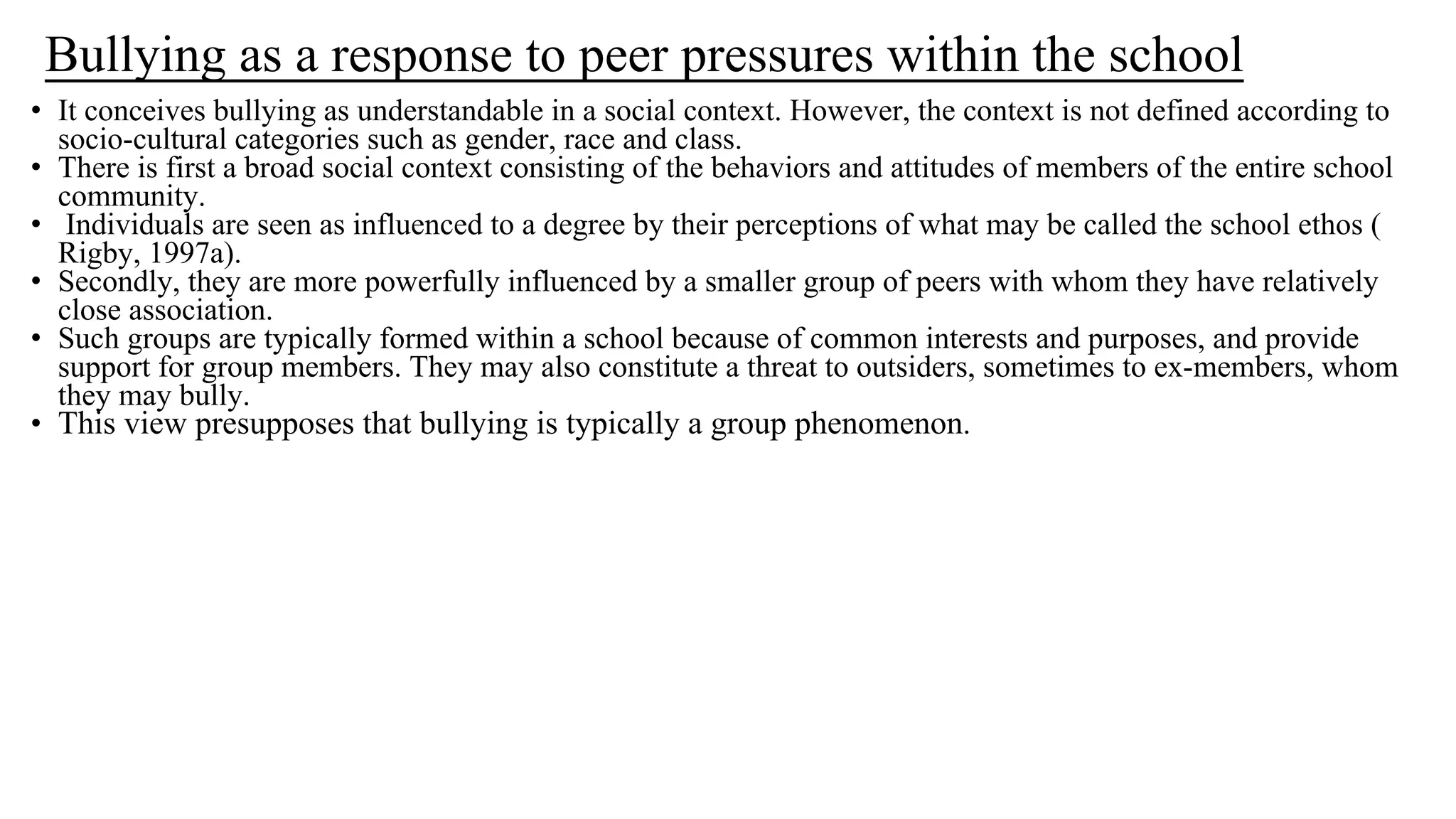 School bullying prevalence theories impact prevention models and ...