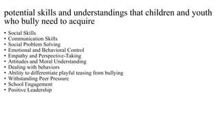 School bullying prevalence theories impact prevention models and ...