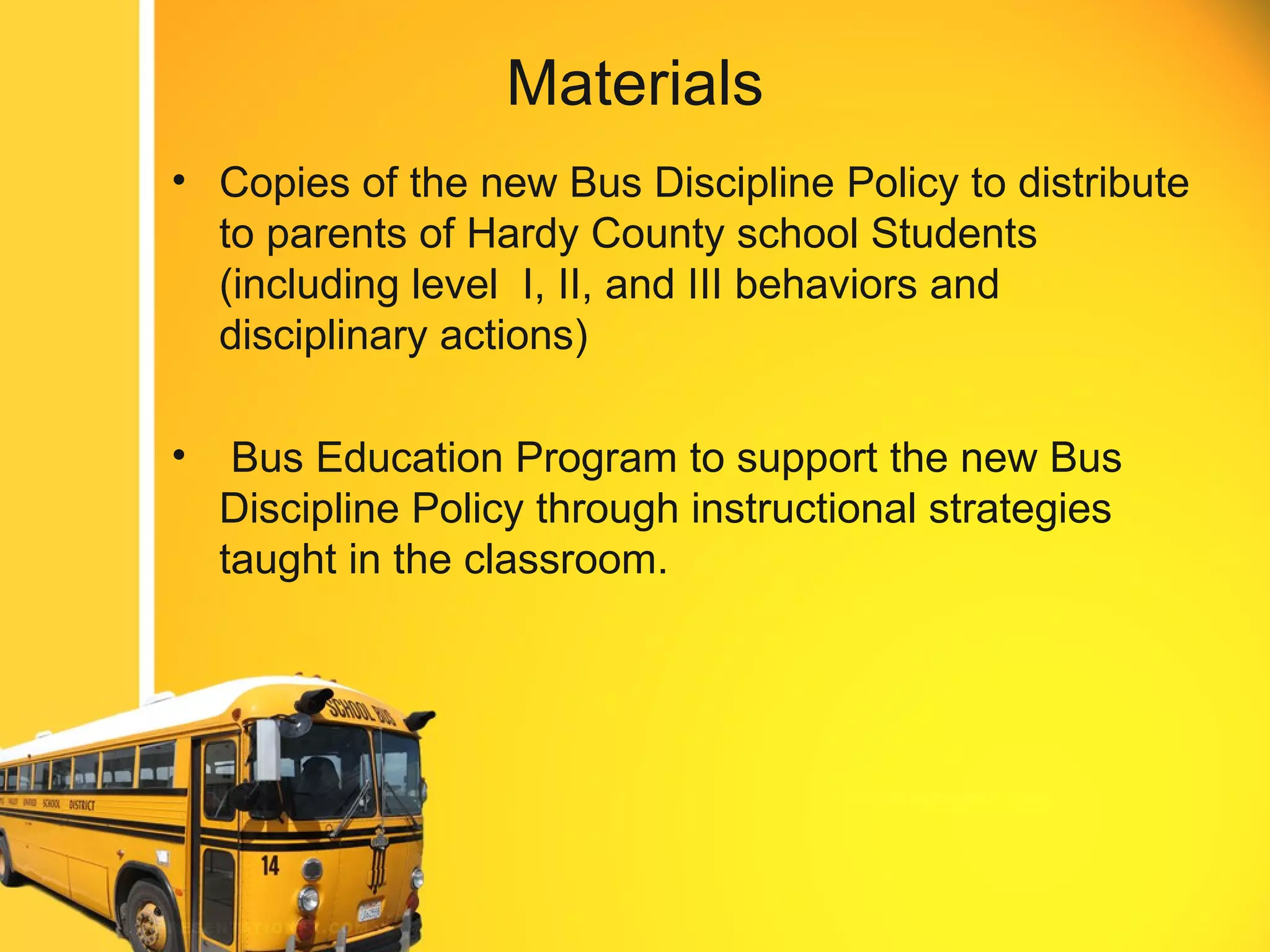 School bus discipline | PPT