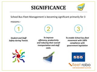 School Bus Fleet Management Solution with Vehicle Tracking System | PPT