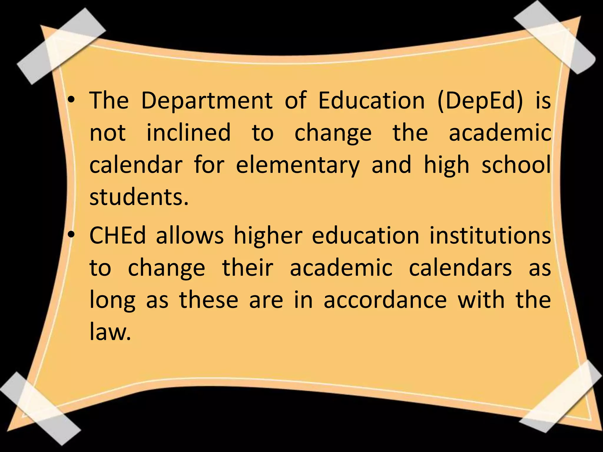 SCHOOL CALENDAR | PPTX