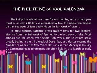 SCHOOL CALENDAR | PPTX