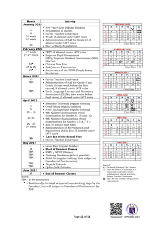 School calendar do s2020 007 | PDF | Secondary Education | Education